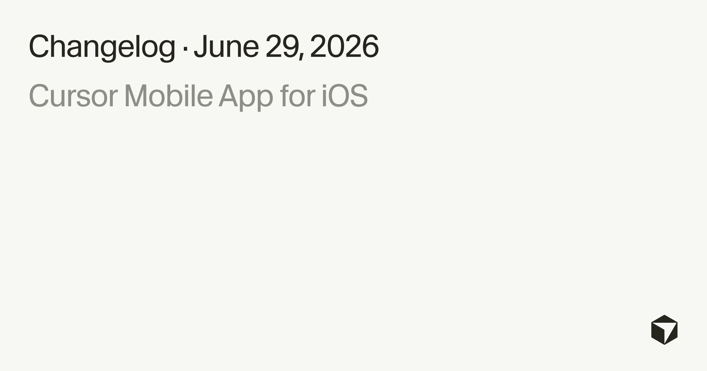 Cursor Mobile App for iOS · Cursor